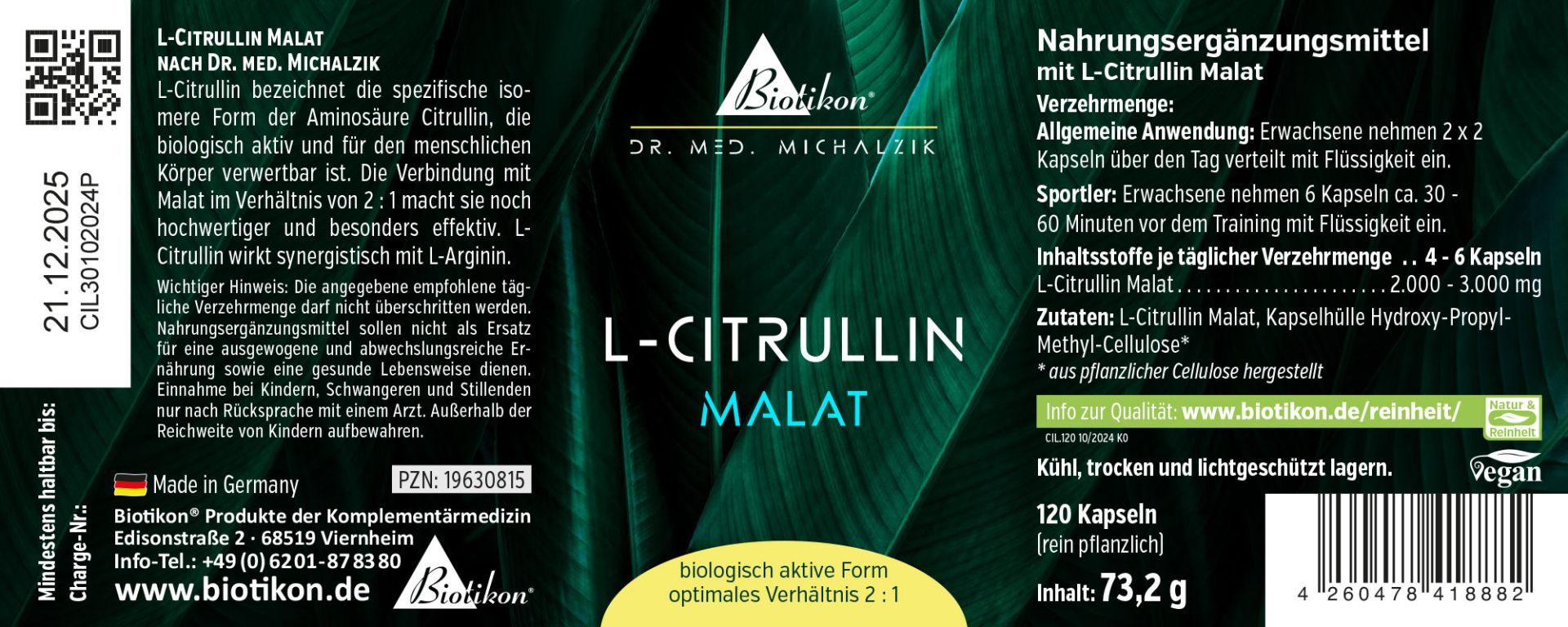L-Citrulline Malate Powder – biotikon®